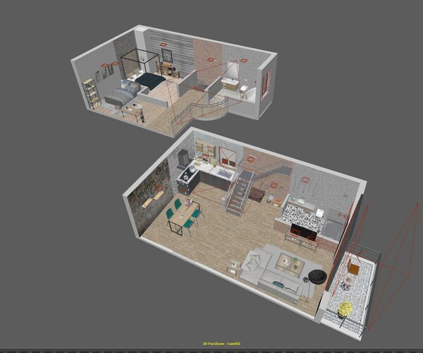 ArtStation - Loft apartment floorplan v1 | Resources