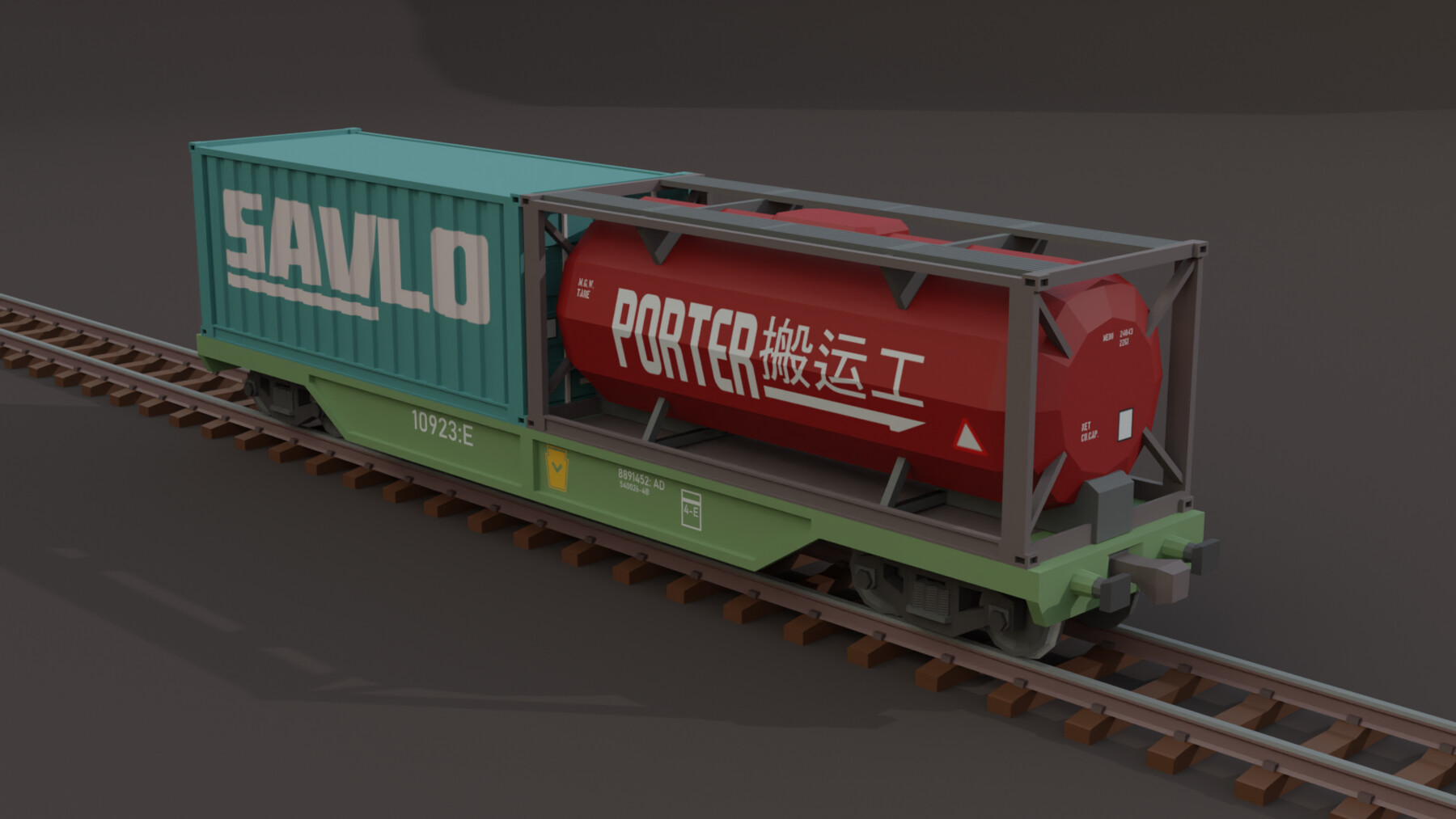 ArtStation - Low Poly Railway Pack | Game Assets