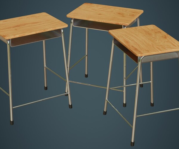 ArtStation - School Desk 1A | Game Assets