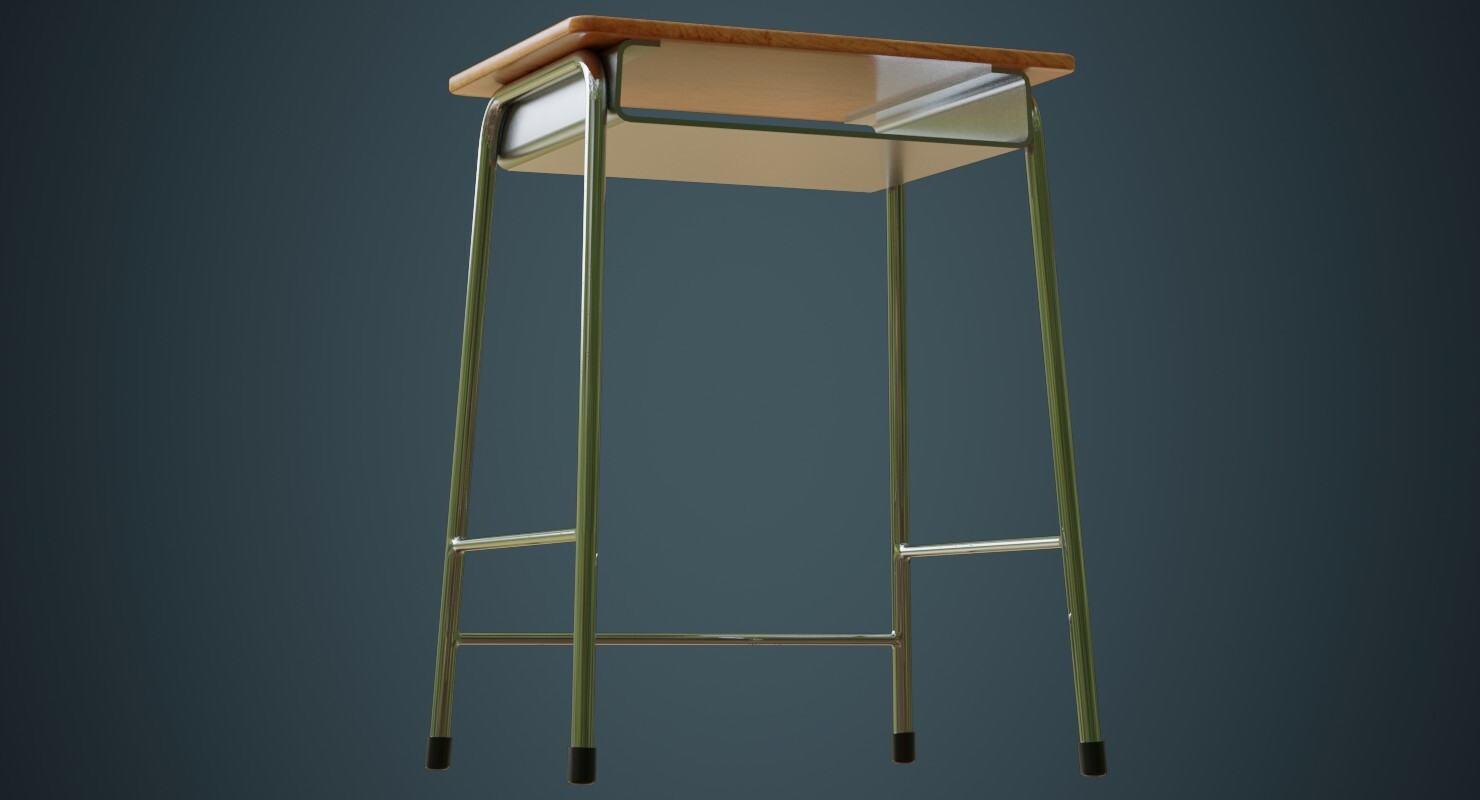 ArtStation - School Desk 1A | Game Assets
