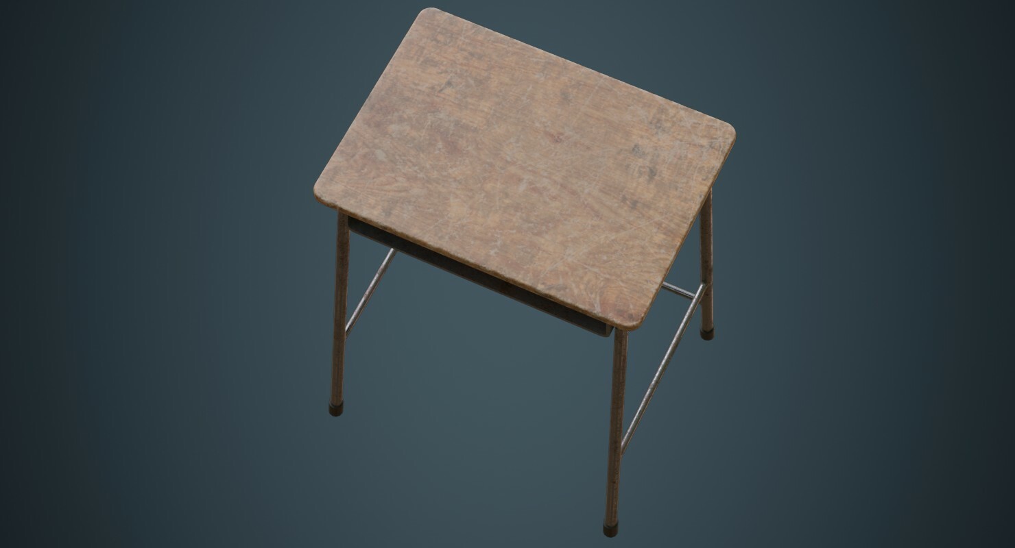 ArtStation - School Desk 1B | Game Assets