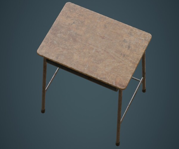 ArtStation - School Desk 1B | Game Assets