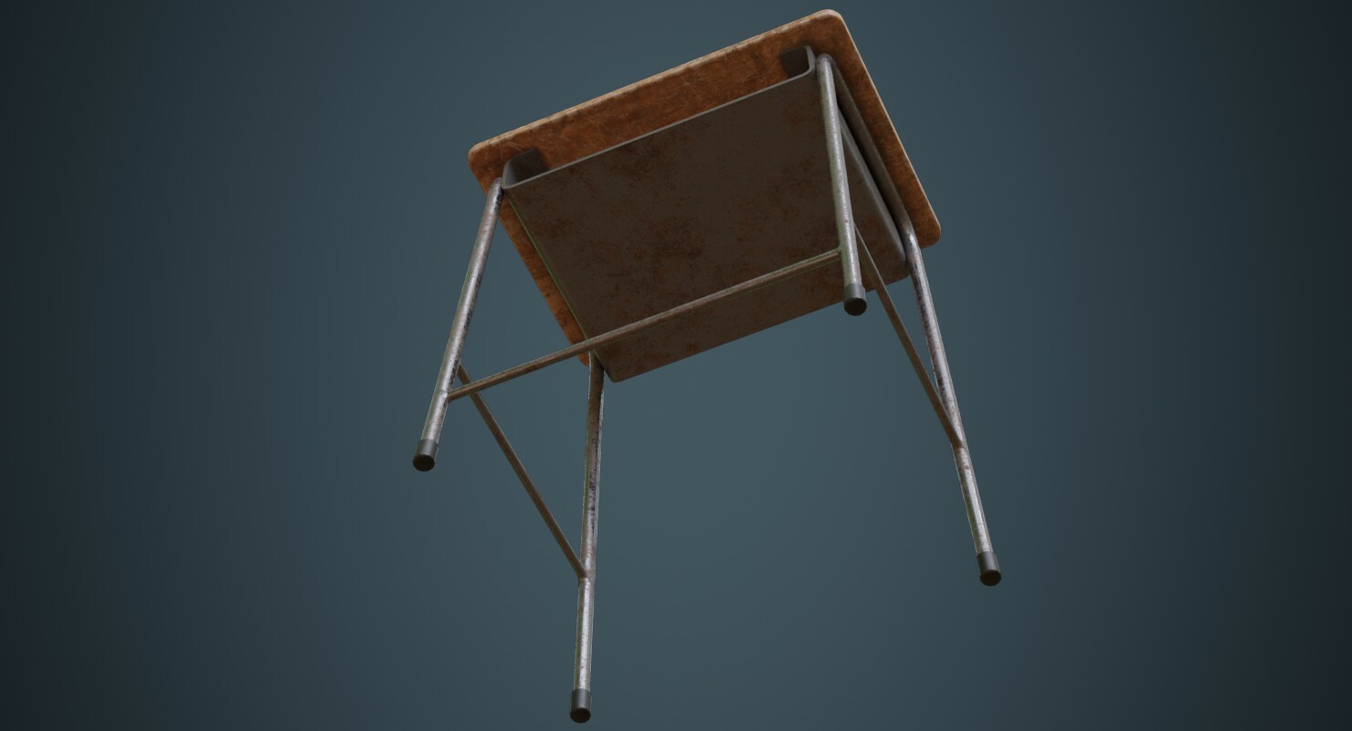 ArtStation - School Desk 1B | Game Assets