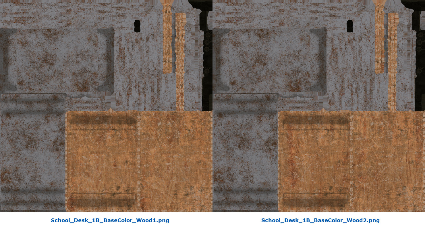 ArtStation - School Desk 1B | Game Assets