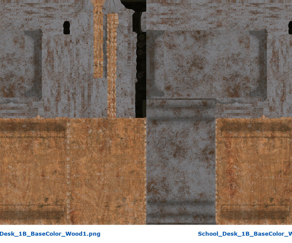 ArtStation - School Desk 1B | Game Assets