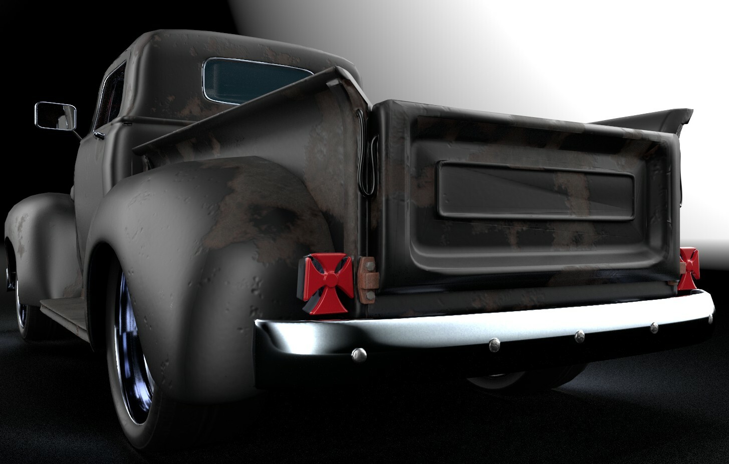 ArtStation - Rat Rod Truck Game Ready Low-poly 3D model | Game Assets