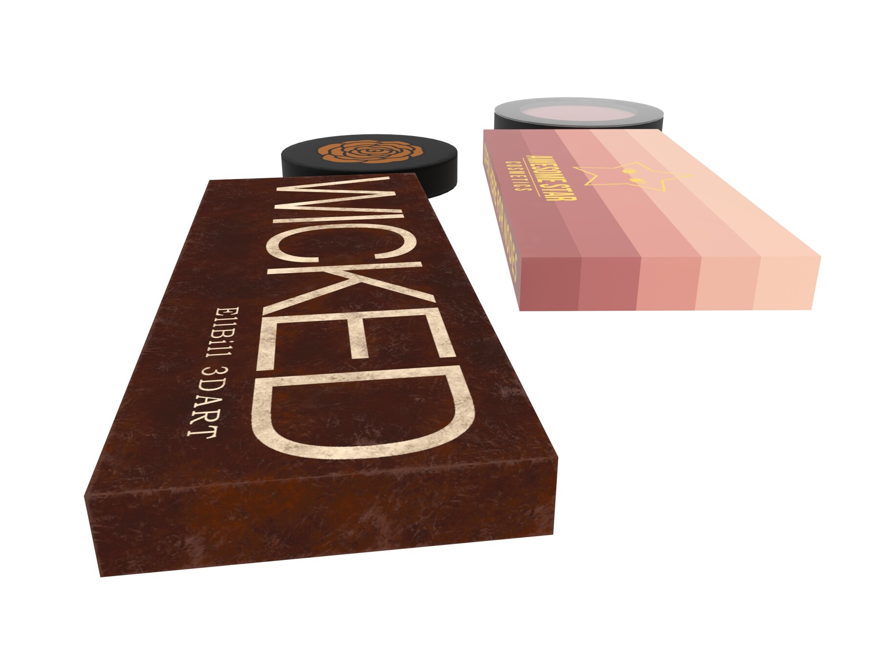 ArtStation - Cosmetic set Eye shadow Shading - 3D model | Resources