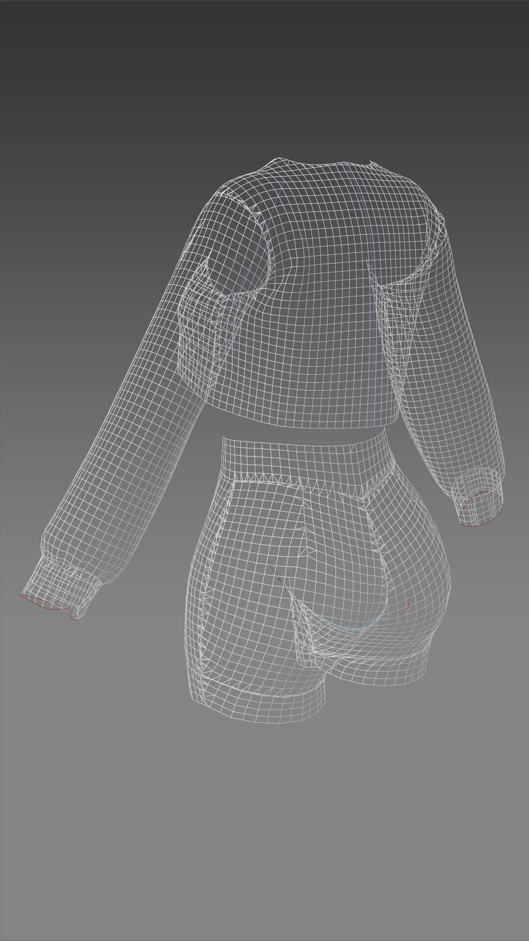 ArtStation - Clothes set for women - 3D model | Game Assets
