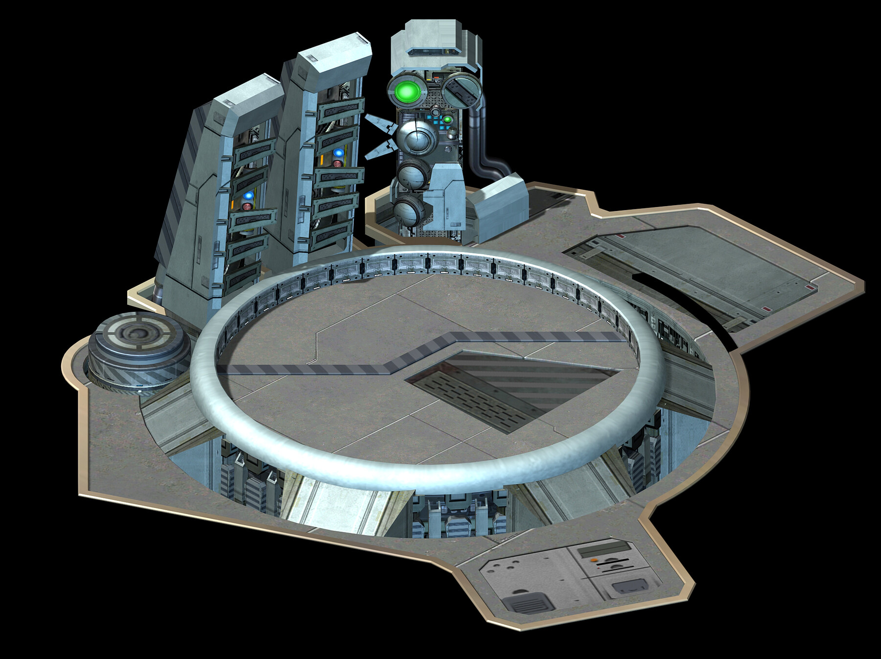 ArtStation - Space Warehouse - Ground Warehouse Door 02 | Game Assets