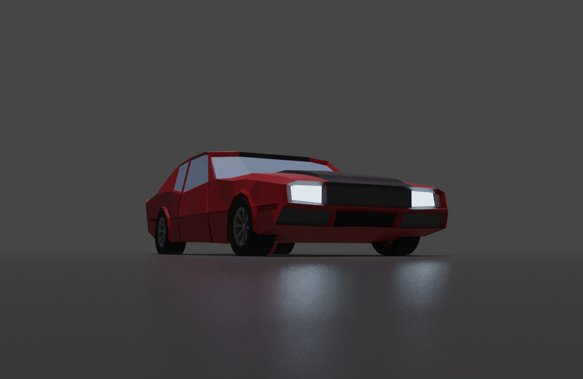 ArtStation - Low poly classic car | Game Assets