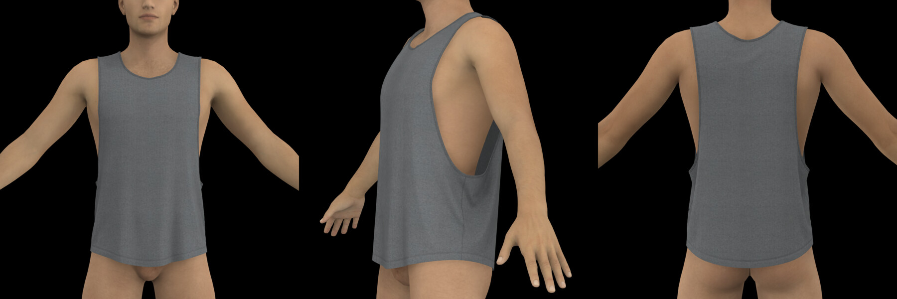 ArtStation - MALE TANK TOPS PACK – zprj obj highpoly | Resources