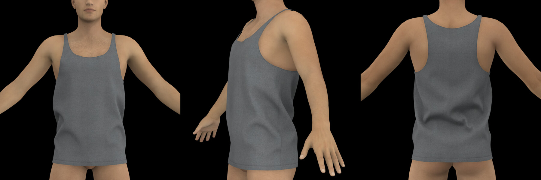 ArtStation - MALE TANK TOPS PACK – zprj obj highpoly | Resources