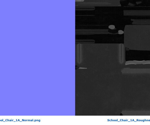 ArtStation - School Desk And Chair 1A | Game Assets