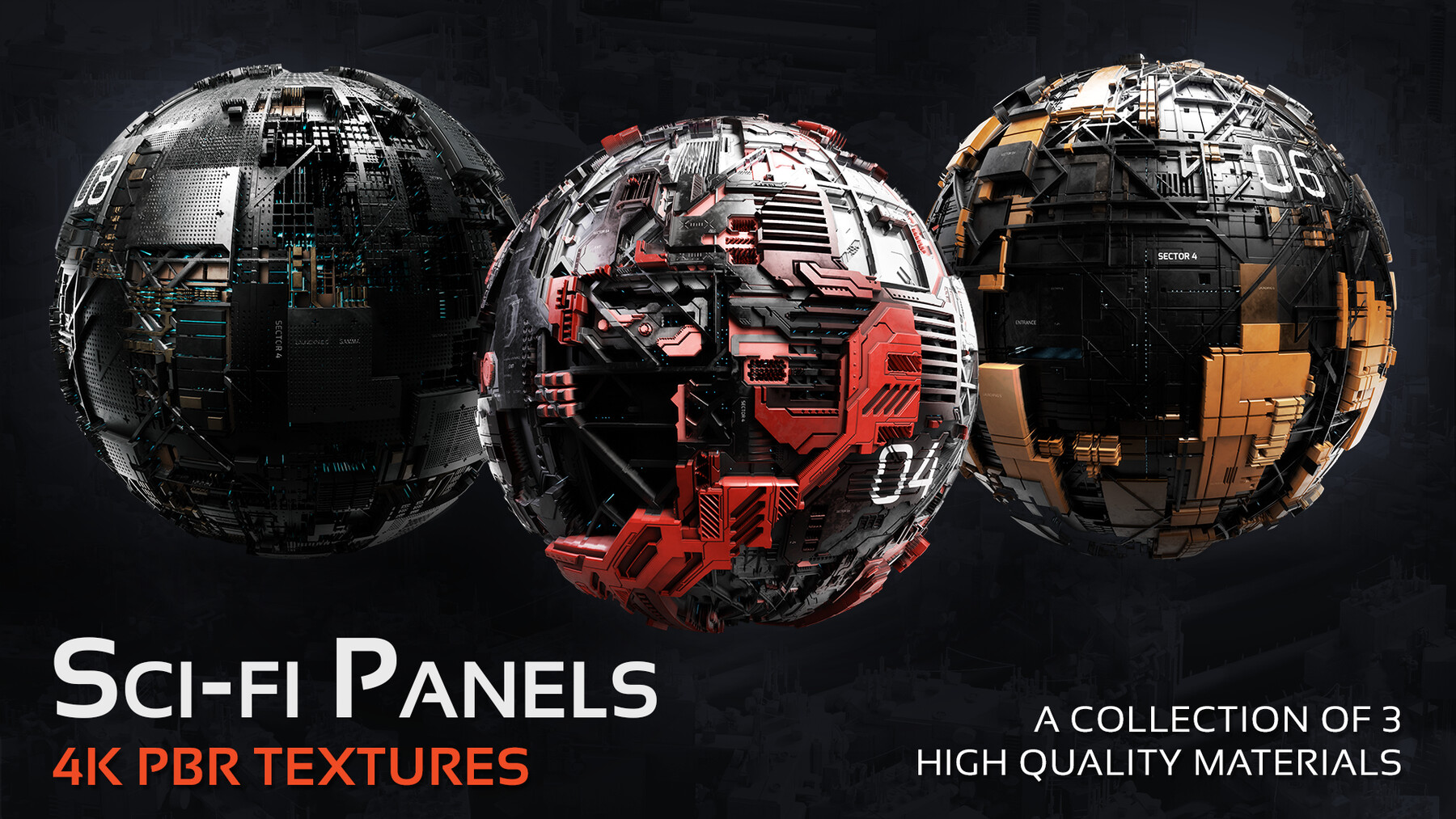 Jan Trubac - portfolio - Sci-fi Panels - FREE 4K Texture Pack