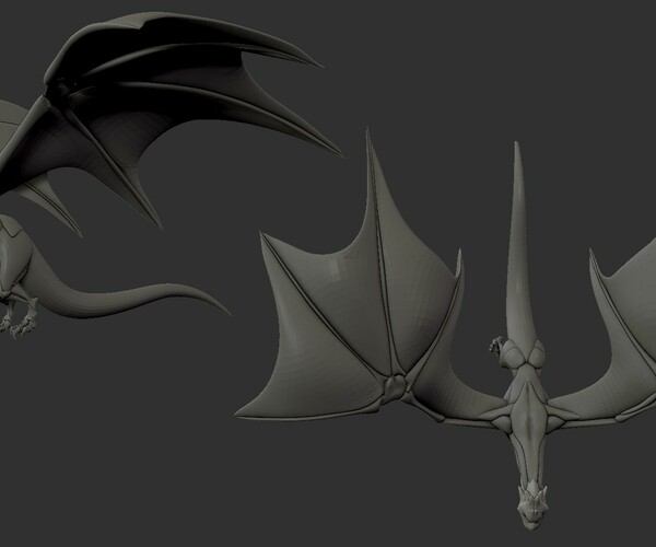 ArtStation - Dragon Base Mesh | Game Assets