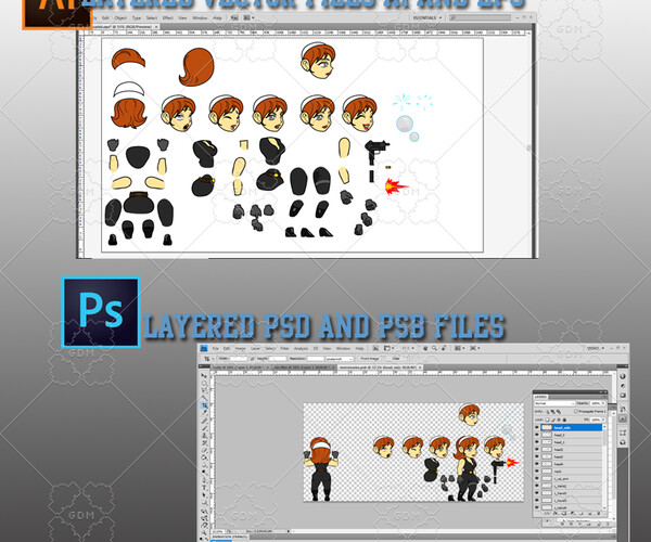 ArtStation - Mercenaries 2d character sprites | Game Assets