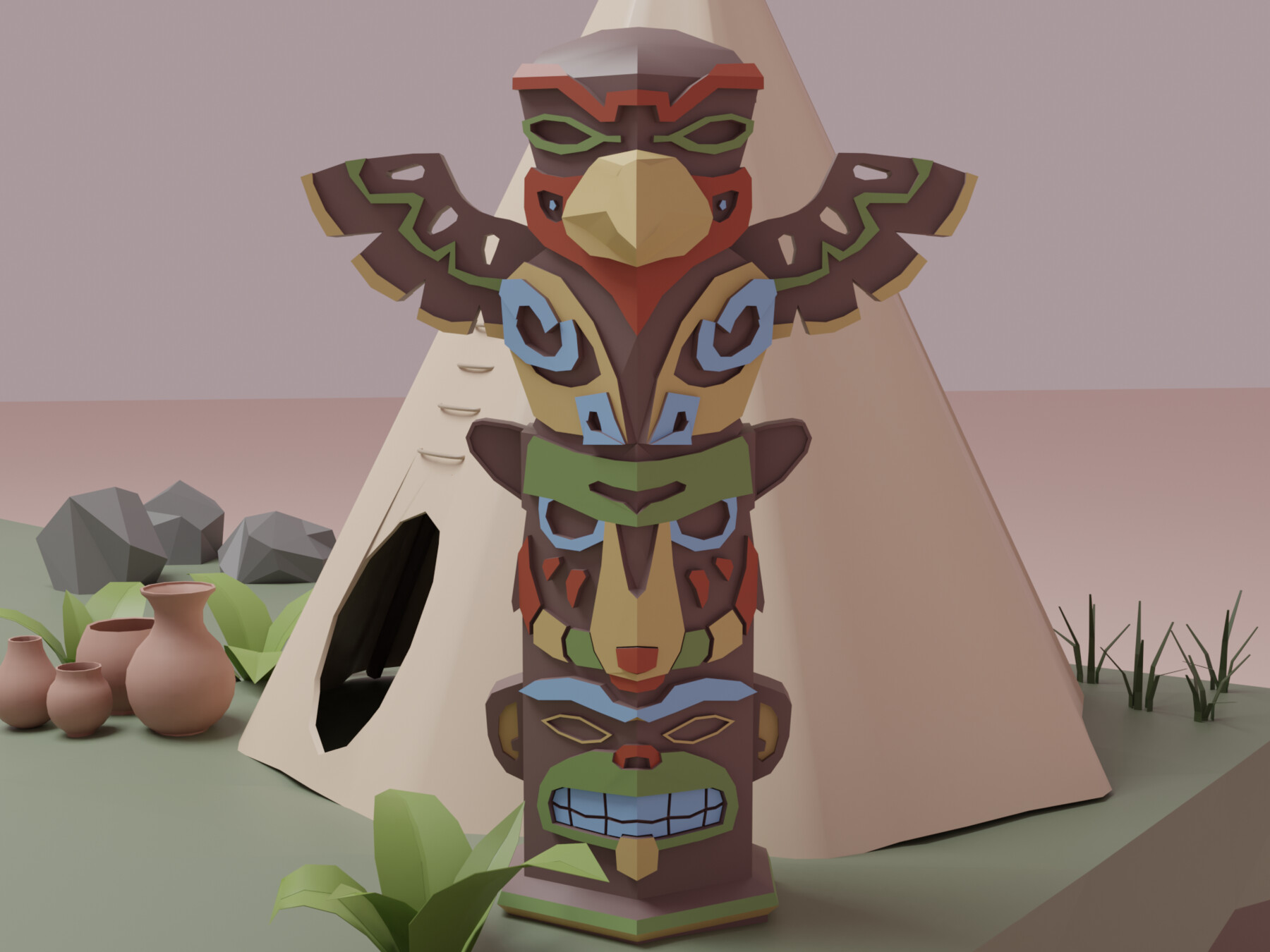 ArtStation - Native American village | Game Assets