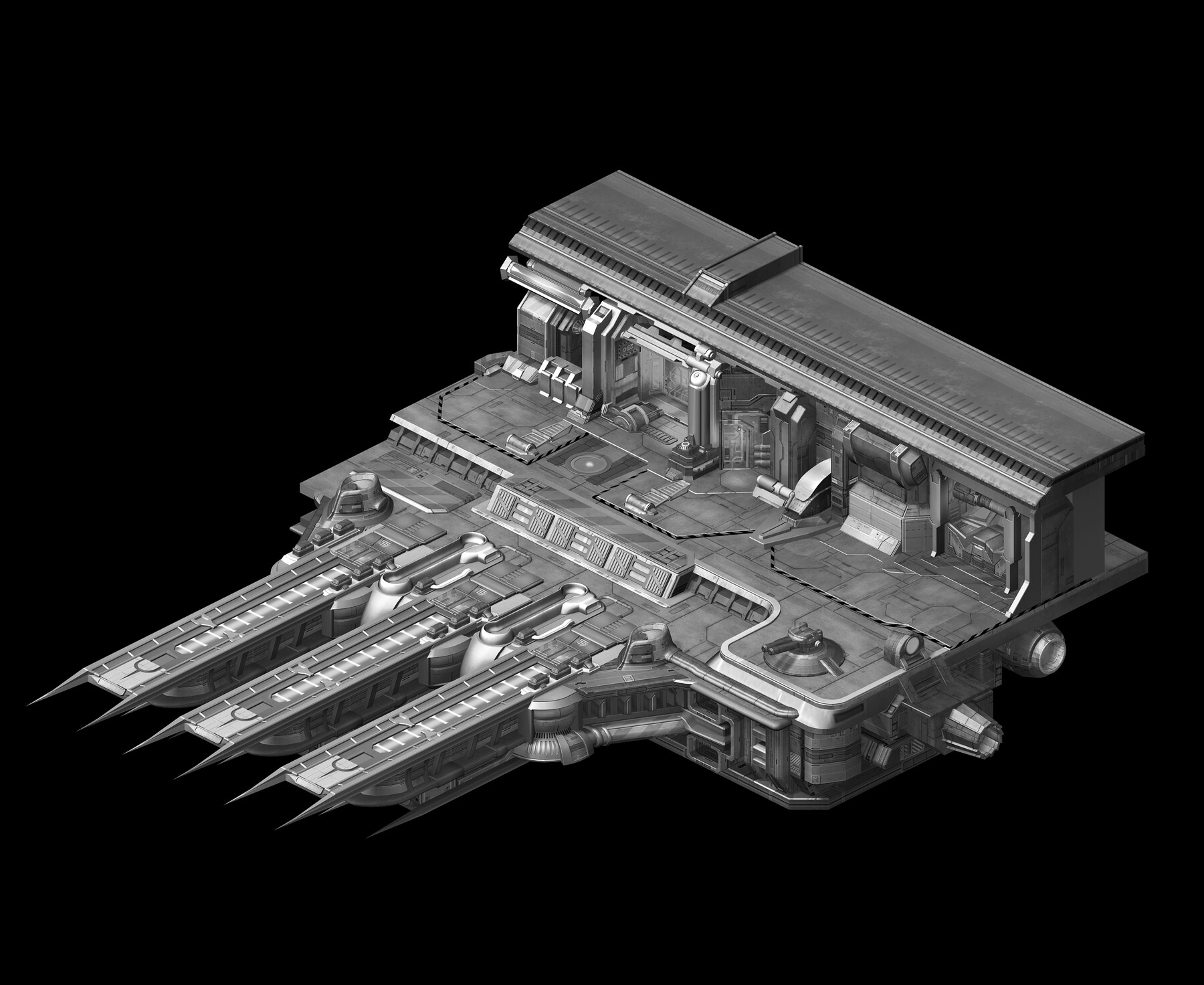 ArtStation - Space-terminal-spaceship 32 | Game Assets