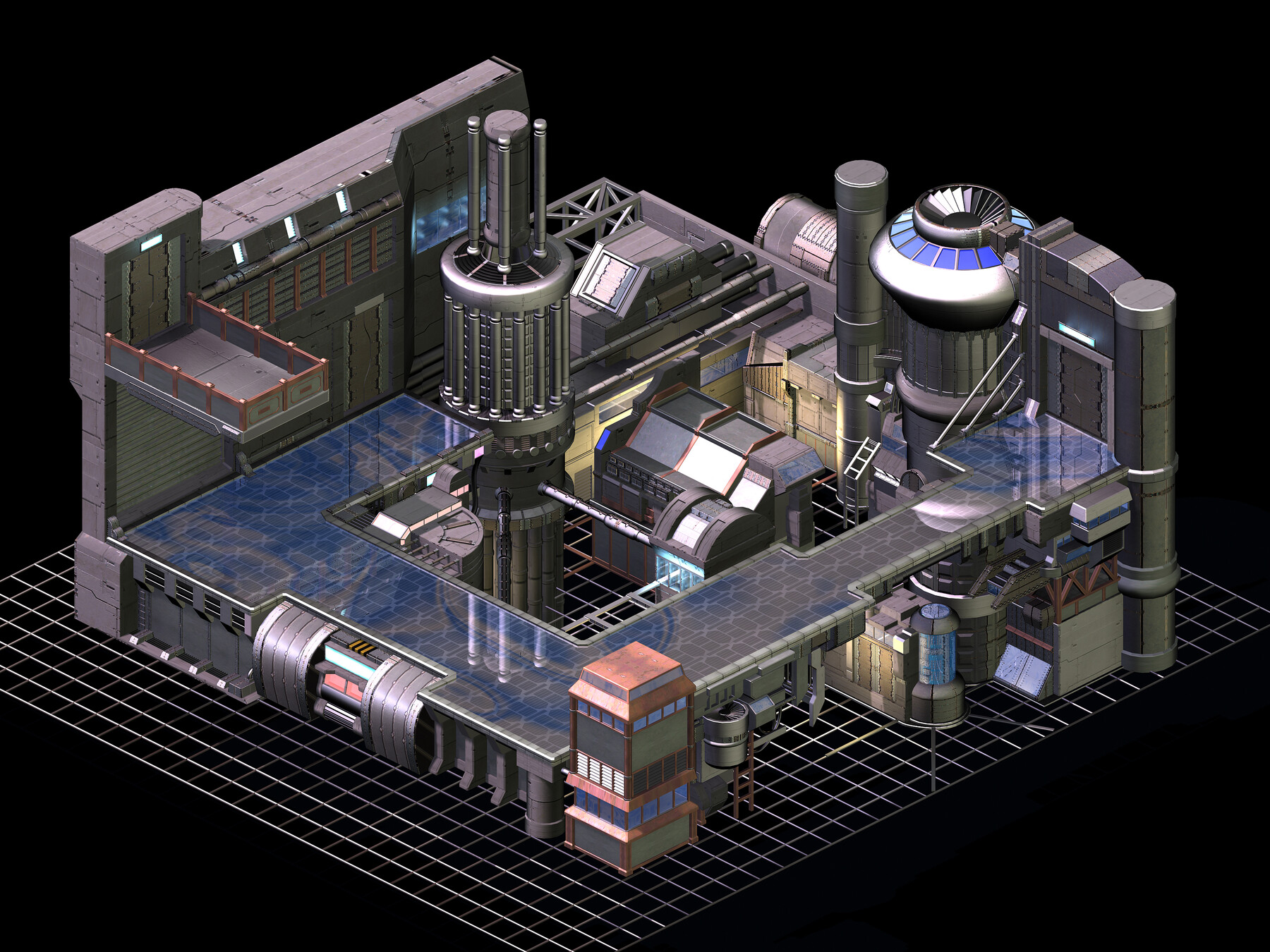 ArtStation - Future world - factory - indoor | Game Assets