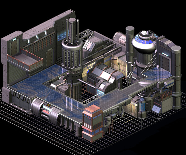 ArtStation - Future world - factory - indoor | Game Assets