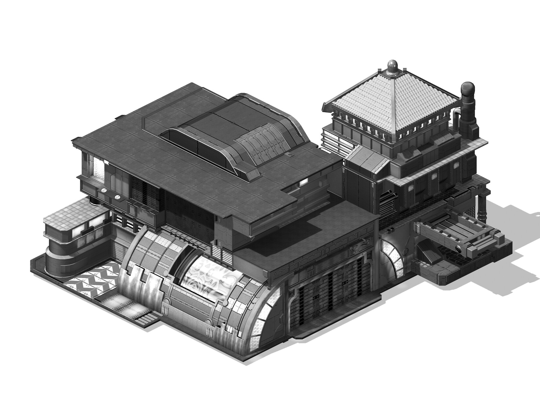 ArtStation - Future World - Building 062 | Game Assets