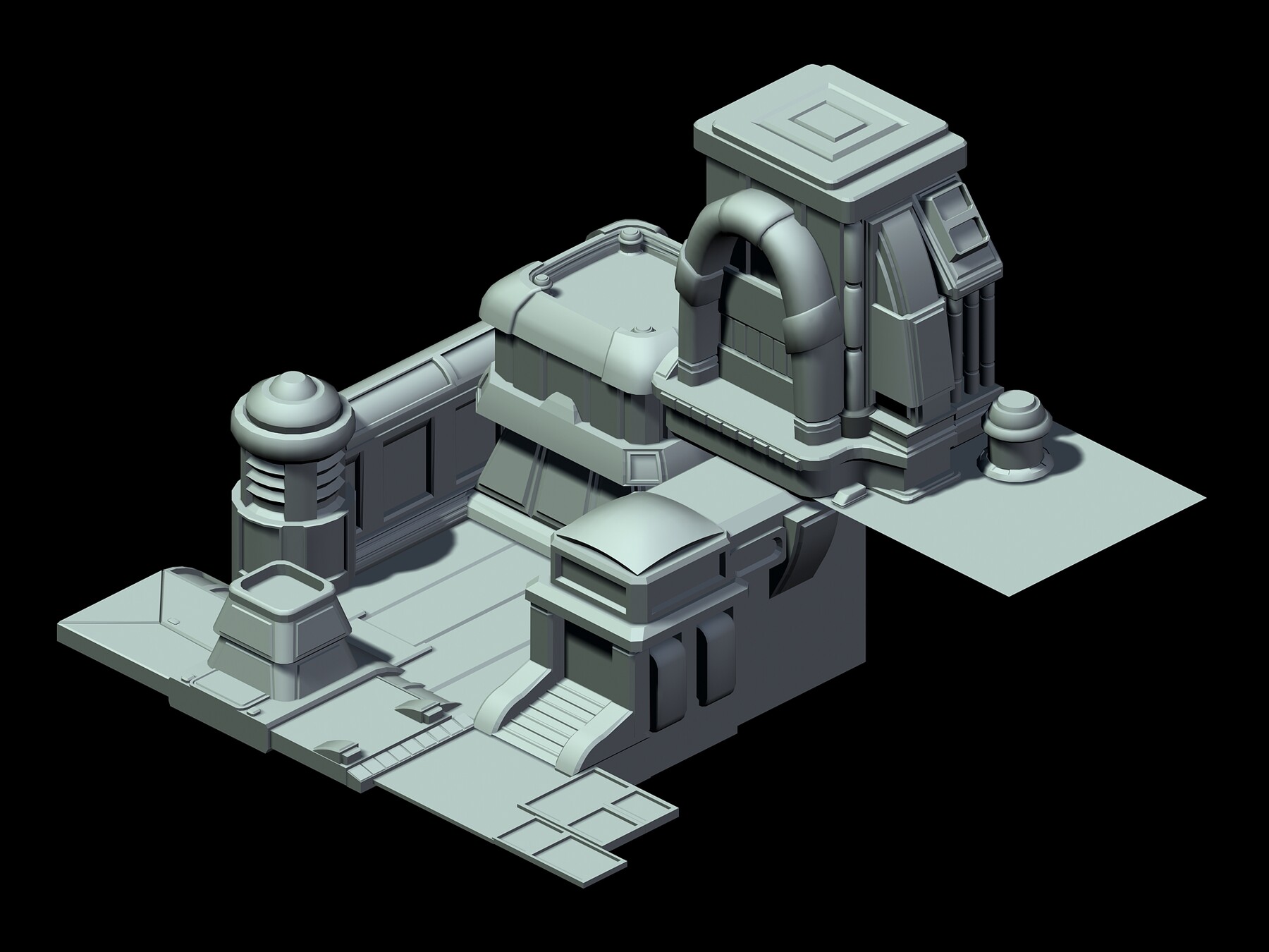 ArtStation - Machinery Distribution Factory - Building 32 | Game Assets