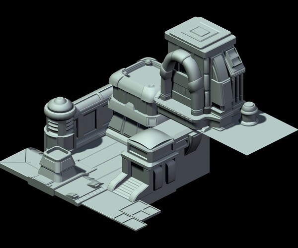 ArtStation - Machinery Distribution Factory - Building 32 | Game Assets