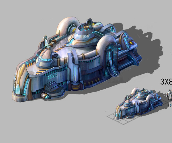 ArtStation - Star Alliance - Large Building 01 | Game Assets
