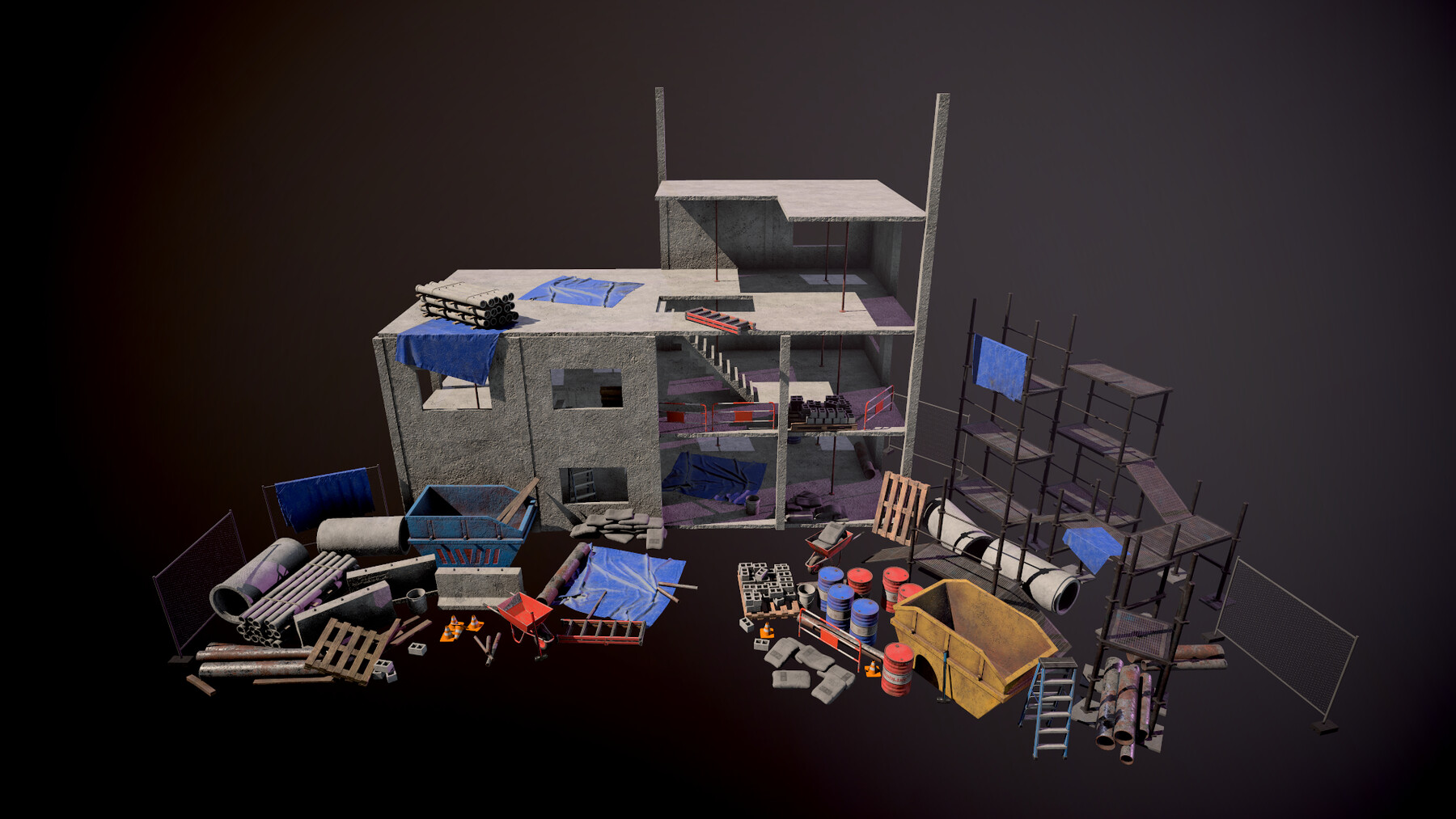 ArtStation - Full set construction site | Game Assets