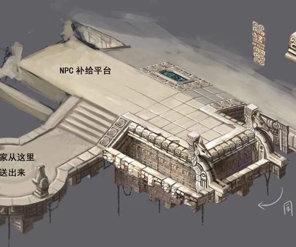 ArtStation - Egypt - Ruins - Platform 01 | Game Assets