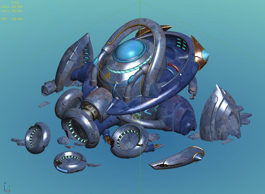 ArtStation - Mining yard - damage - mining machinery 01 | Resources