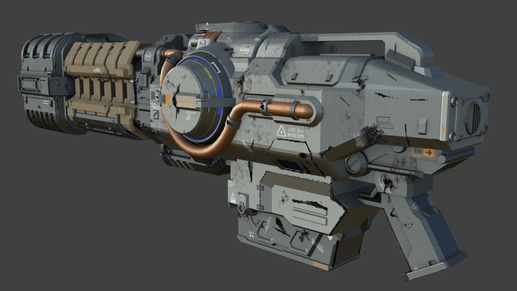 ArtStation - Sci-Fi Plasma Rifle Low-poly 3D model | Game Assets
