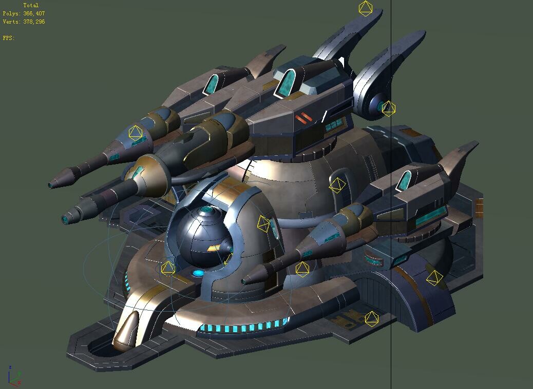 ArtStation - Spaceship - guardian turret 04 | Game Assets