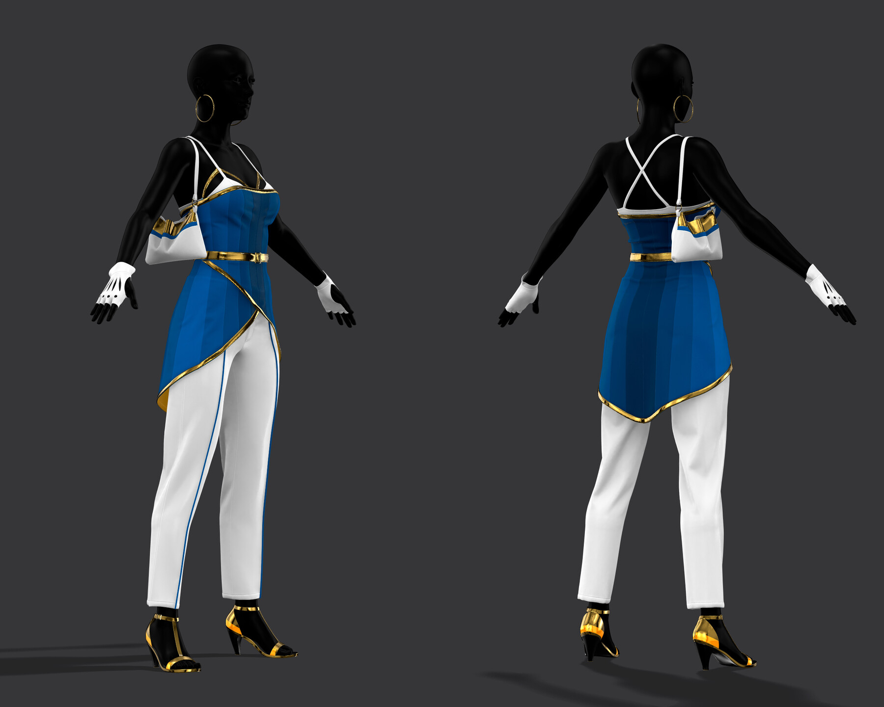 ArtStation - Female outfit 2. Marvelous Designer/Clo3d project + OBJ ...