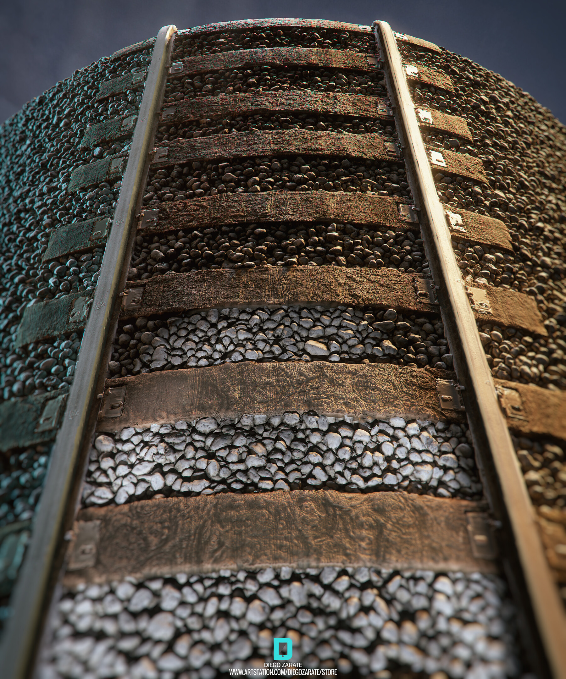 ArtStation - PBR - TRAIN RAILWAY, TRACKS - 4K MATERIAL | Game Assets