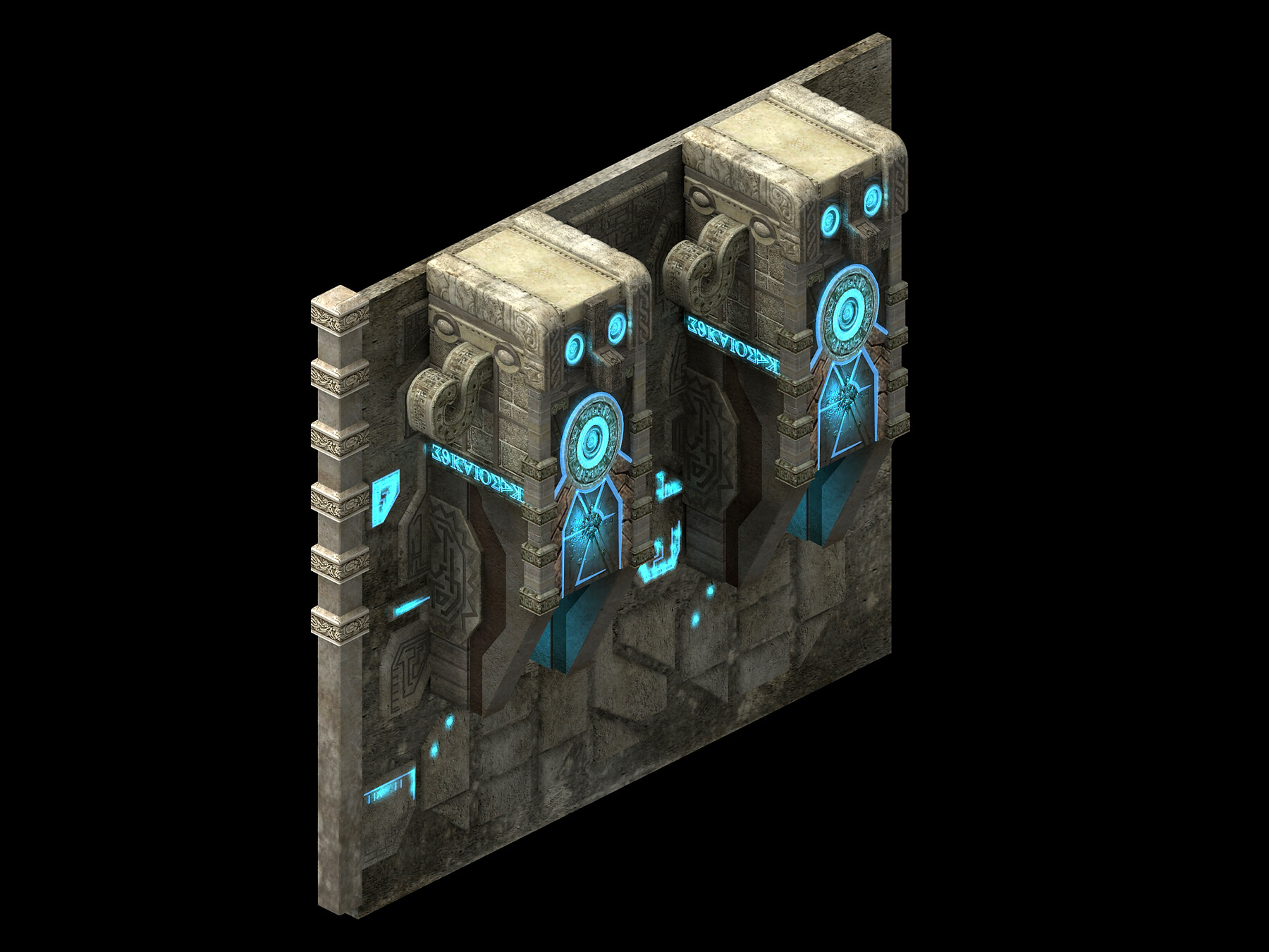 ArtStation - Heterogeneous - Grave - Wall 01 | Game Assets