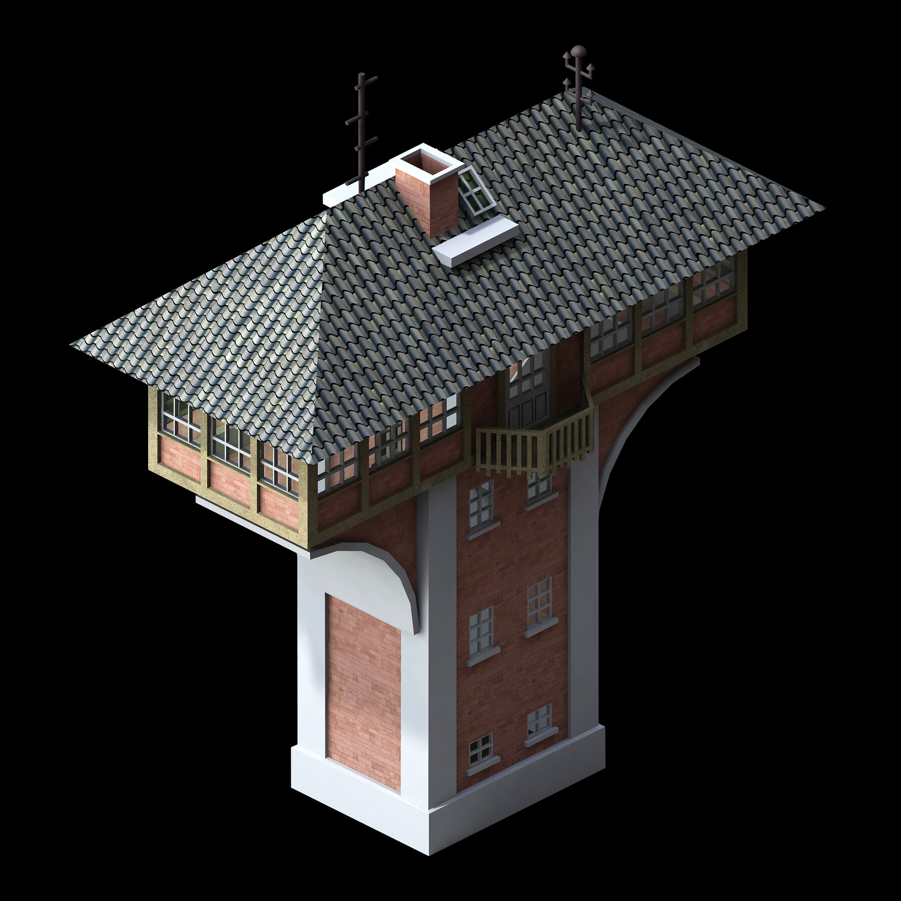 ArtStation - Heterogeneous - Building - Building 14 | Game Assets