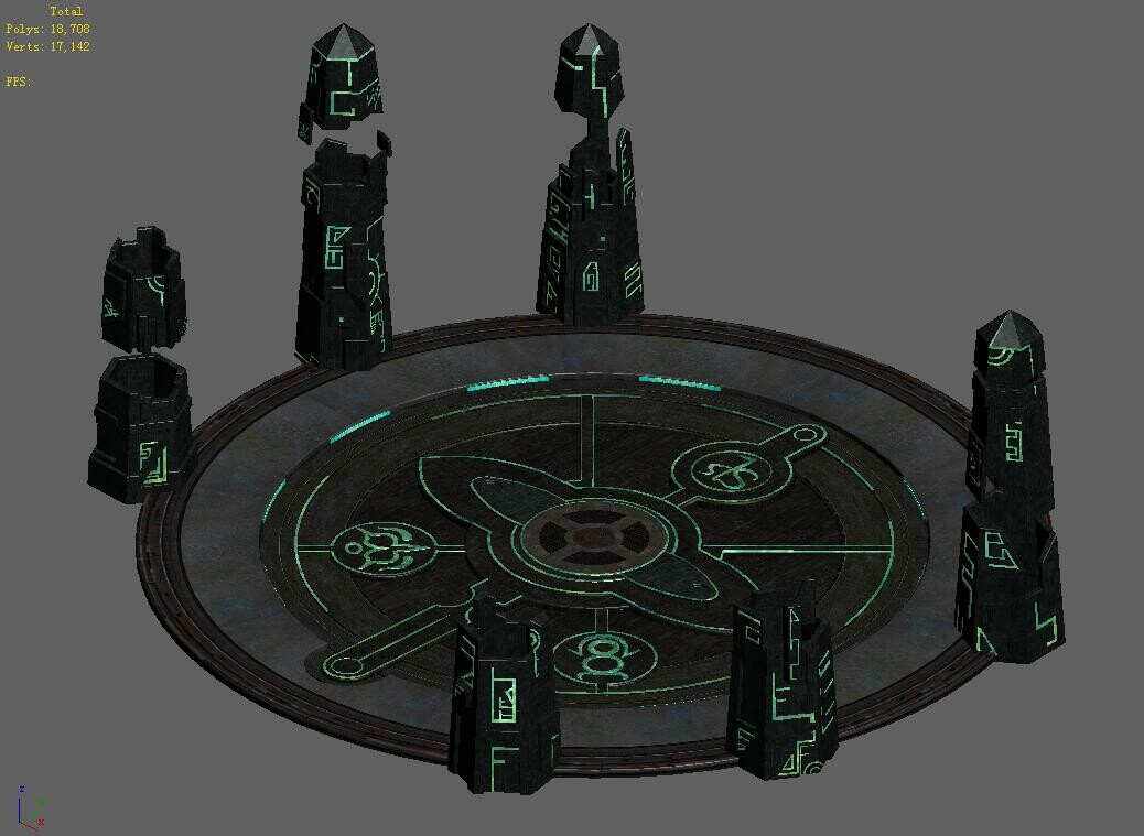 ArtStation - Heterogeneous - mysterious stone column 02 | Game Assets