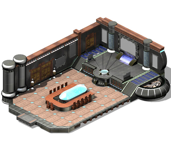 ArtStation - Different dimension world - city hall interior | Game Assets