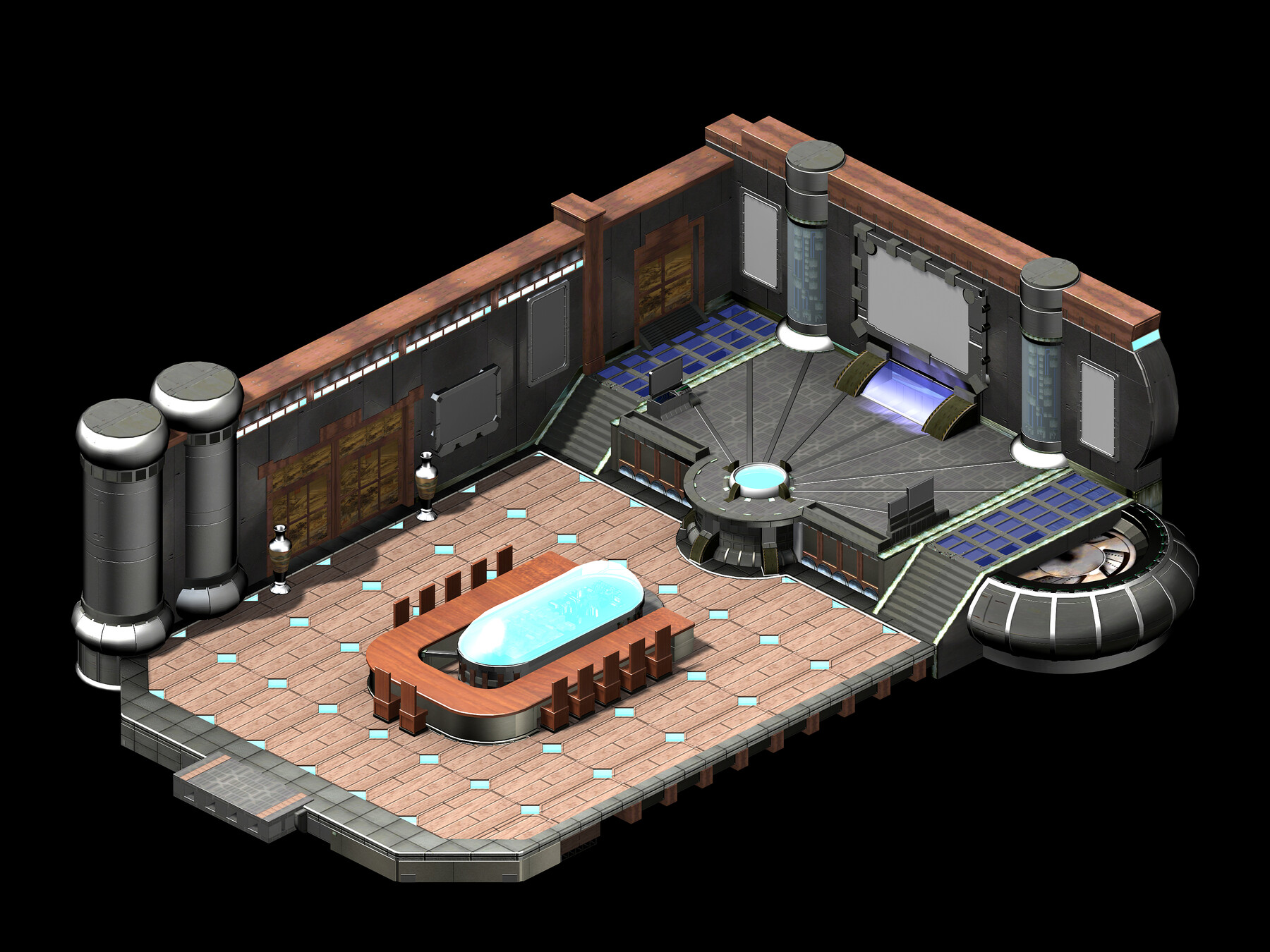 ArtStation - Different dimension world - city hall interior | Game Assets