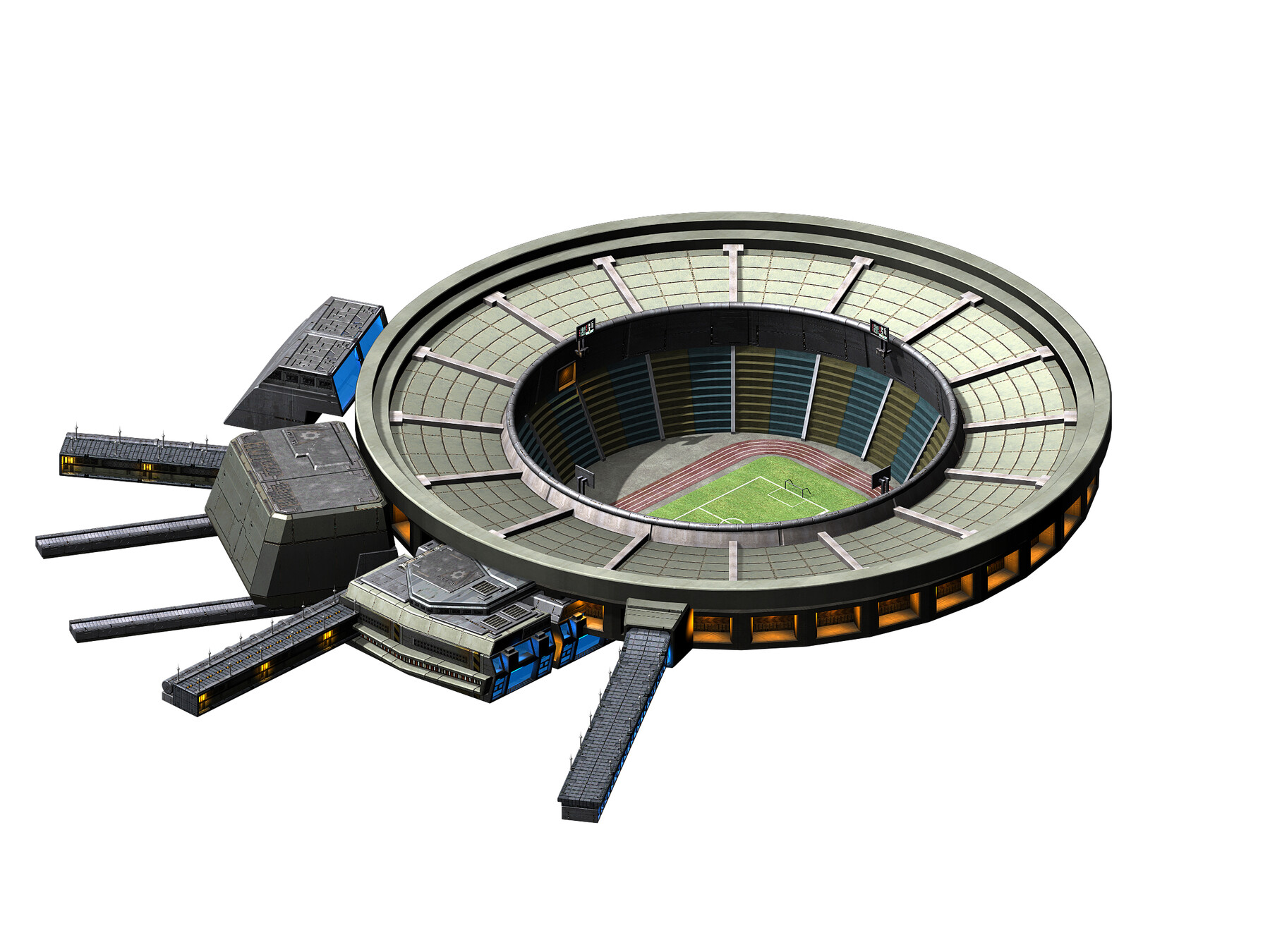 ArtStation - Different dimension - stadium - square 02 | Game Assets