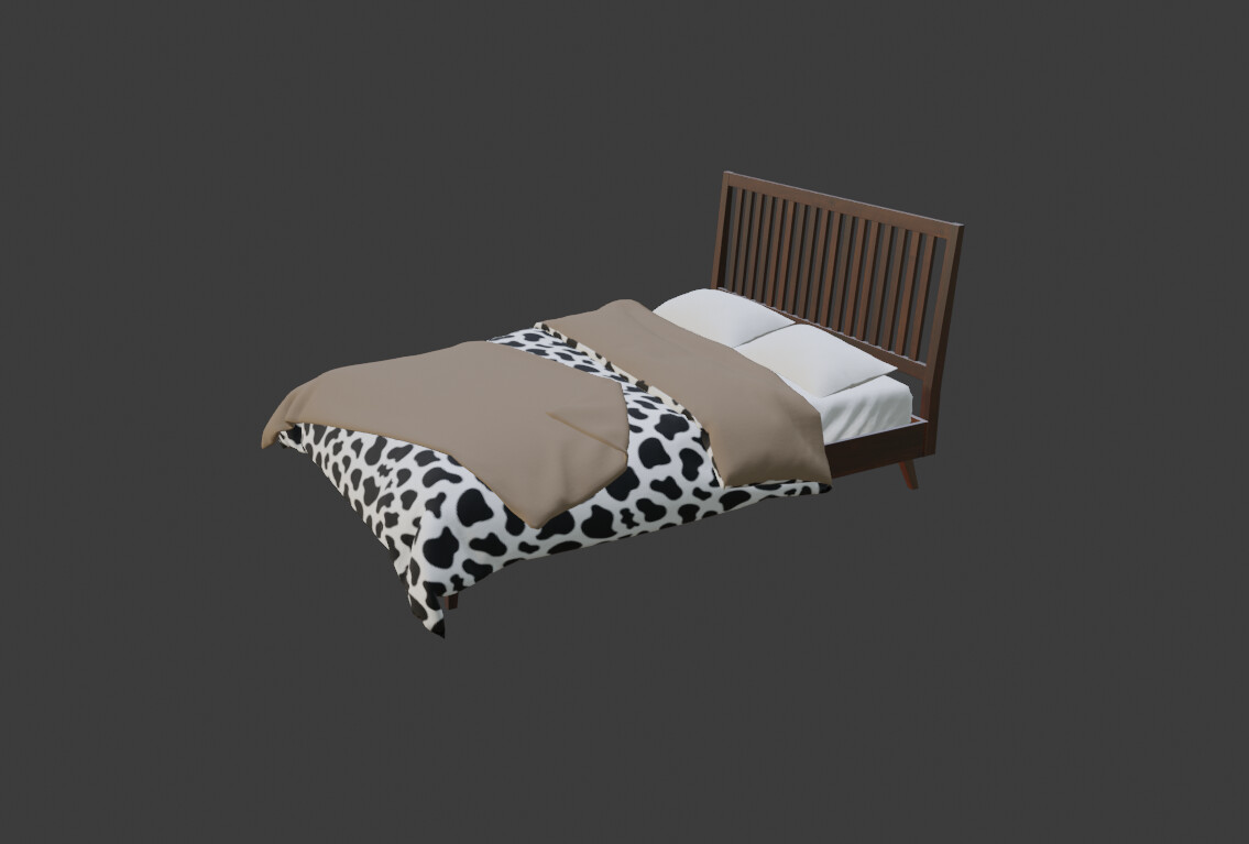 ArtStation - wood bed | Resources