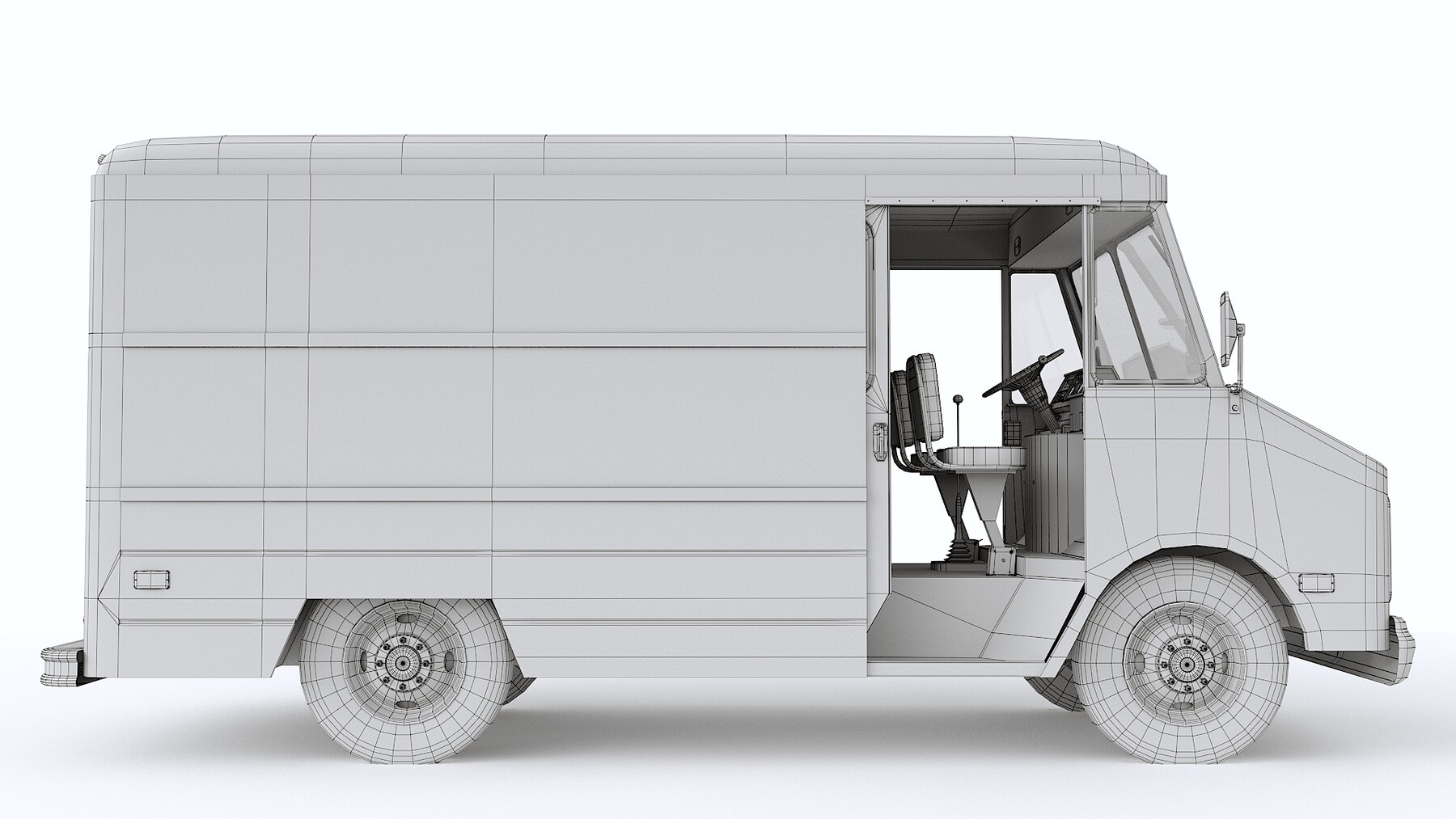 ArtStation - Chevrolet P30 step van Red 1980s | Resources