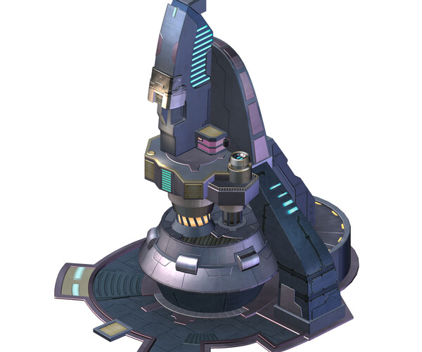 ArtStation - Mechanical Building - Occupation Tower 01 | Game Assets
