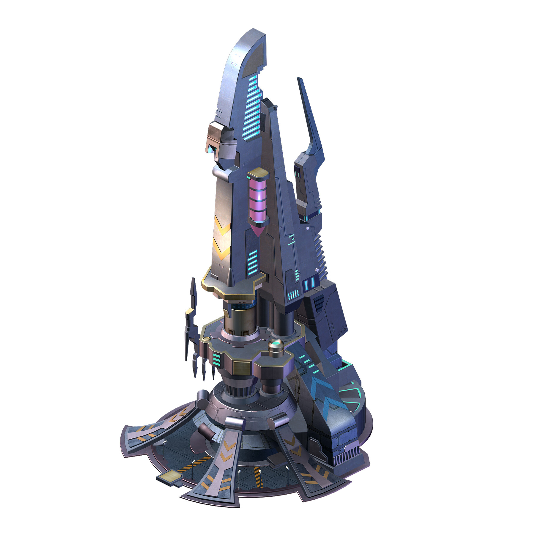 ArtStation - Mechanical Building - Occupy Tower 02 | Game Assets