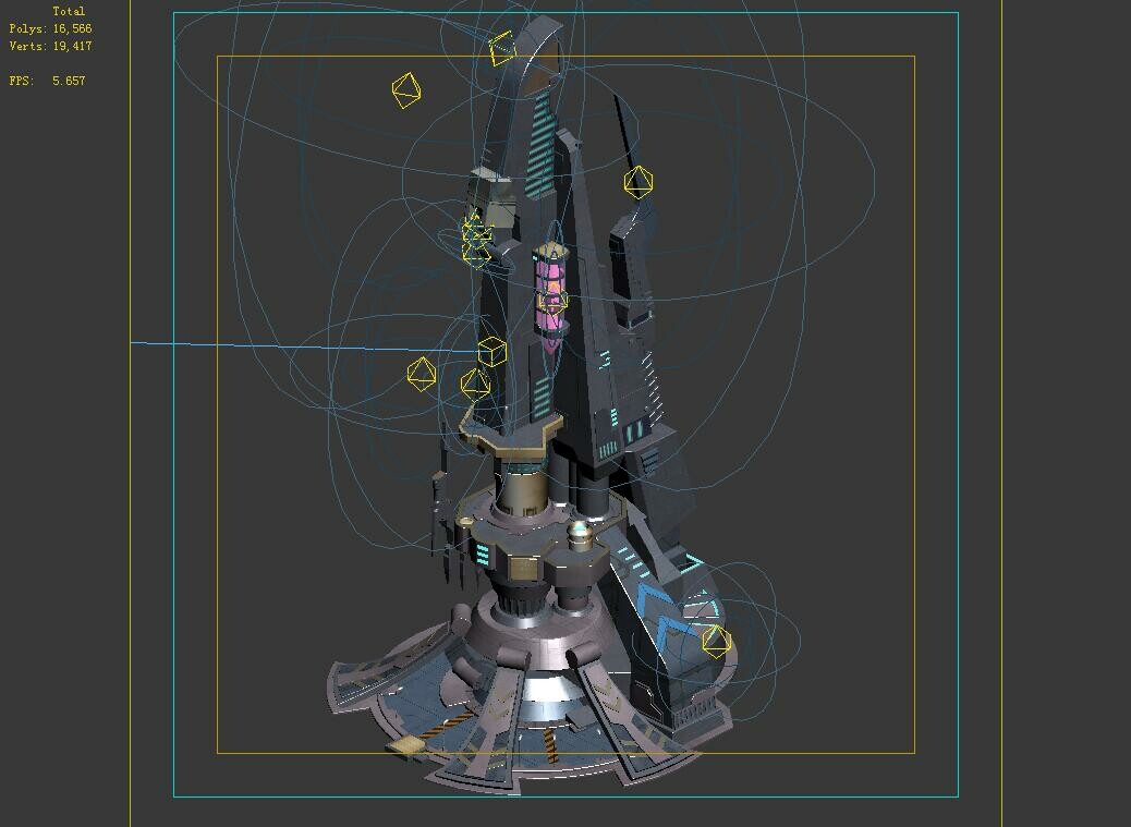 ArtStation - Mechanical Building - Occupy Tower 02 | Game Assets