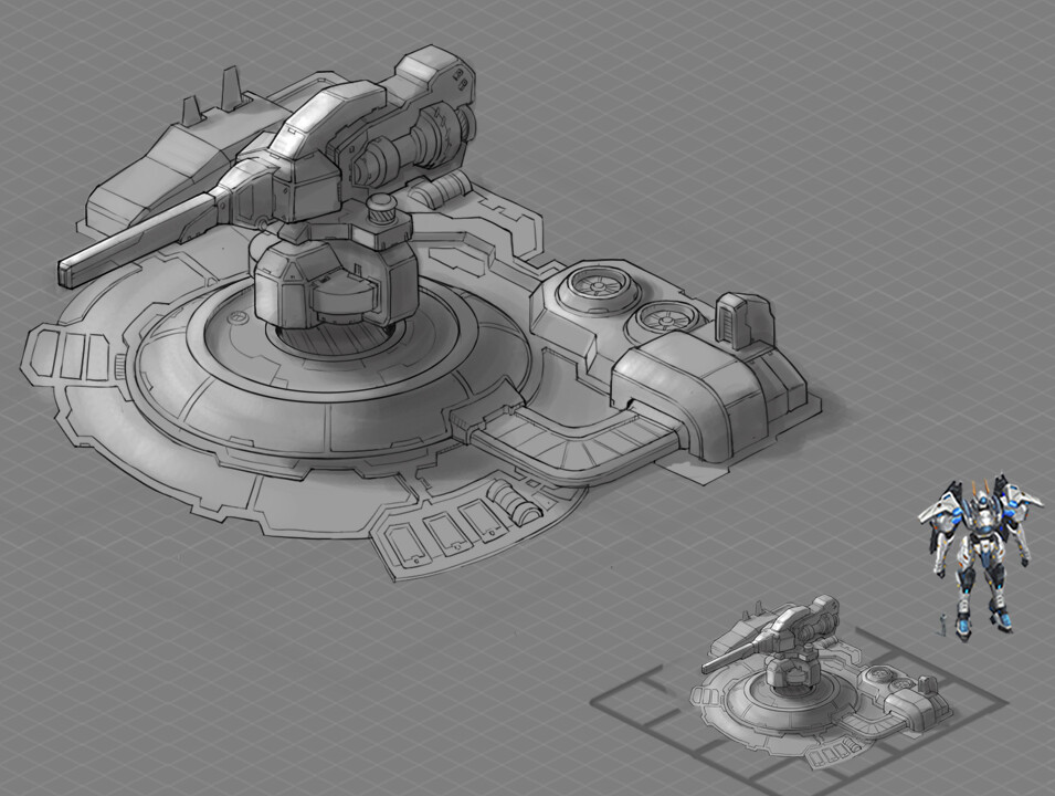 ArtStation - Machinery - Turret 01 | Game Assets