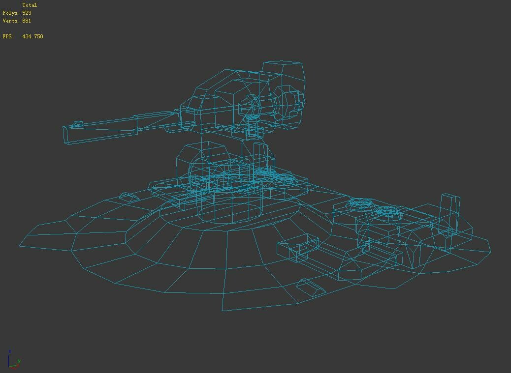 ArtStation - Machinery - Turret 01 | Game Assets