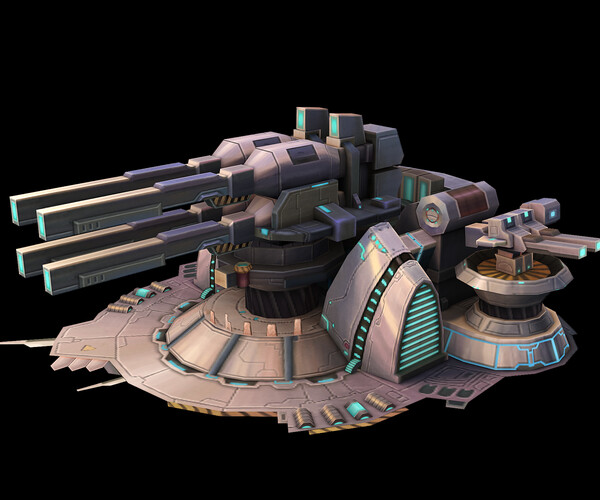 ArtStation - Machinery - Turret 03 | Game Assets