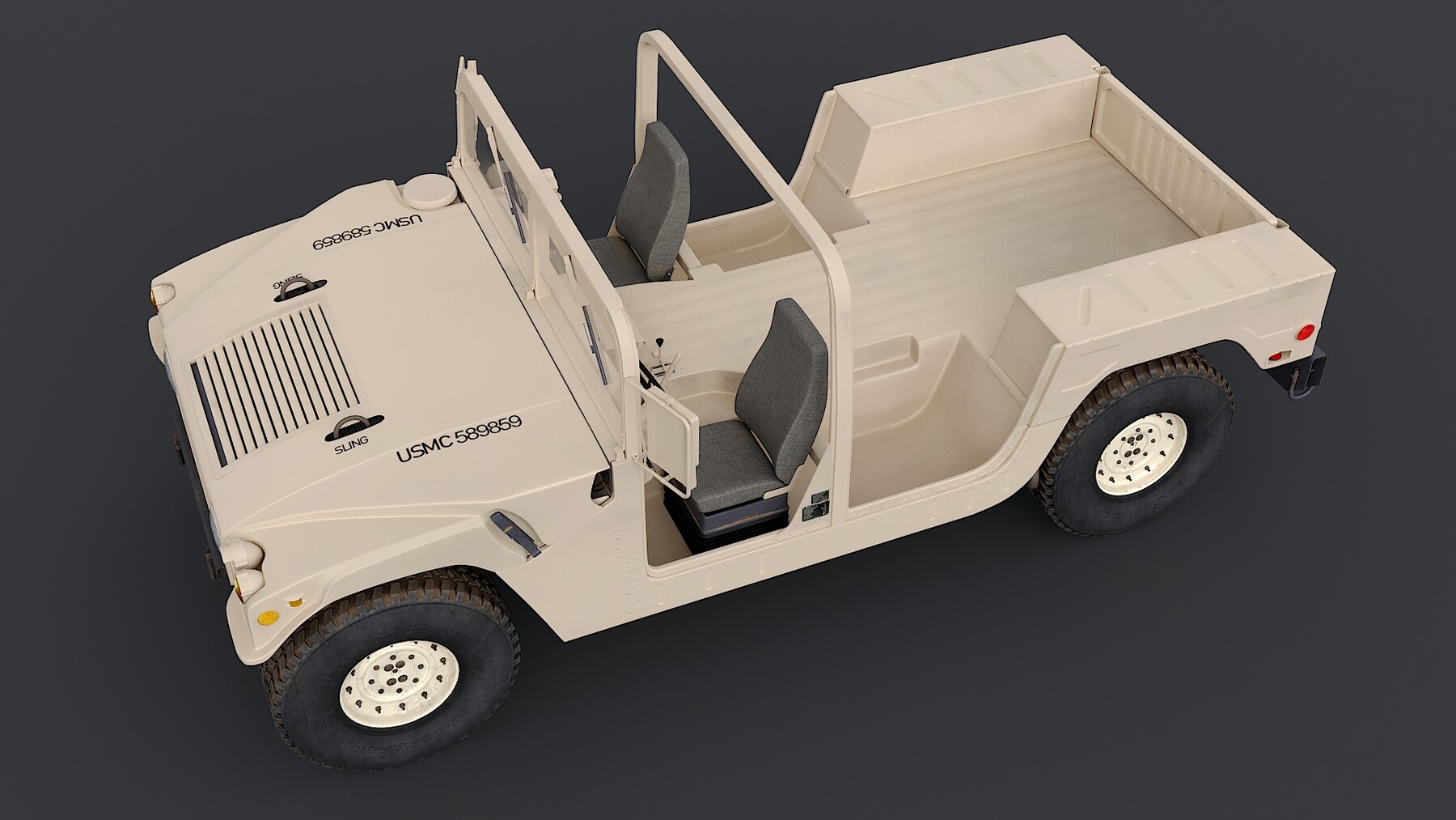 ArtStation - Humvee HMMWV-M1123 Desert Military track | Resources